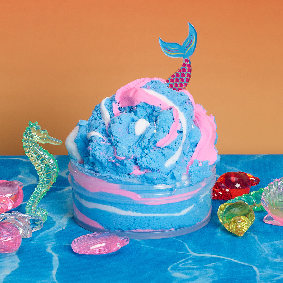 Mermaid Paradise Blue Cloud Dough Slime | Sloomoo Institute